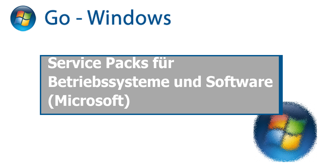 Service Packs für Betriebssysteme und Software (Microsoft) PC Software