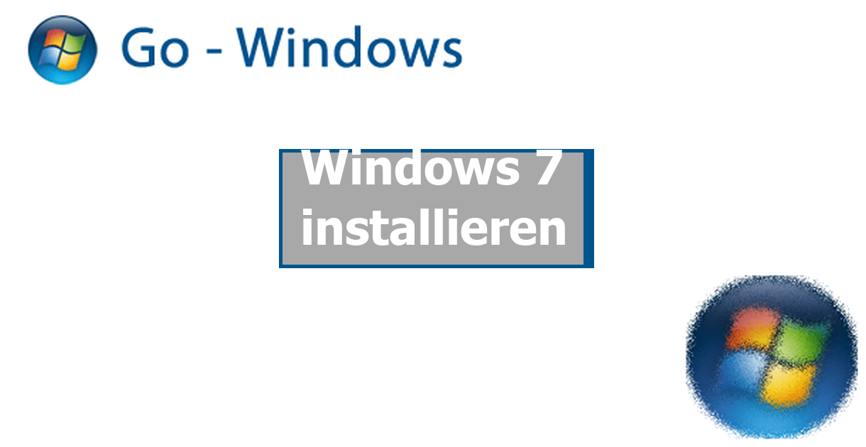 Windows 7 installieren PC Software