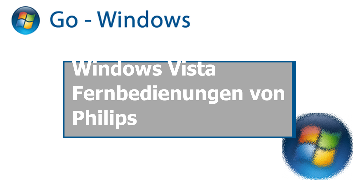 Windows Vista Fernbedienungen von Philips › Go Windows